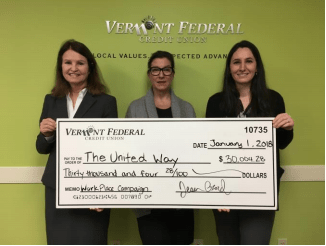 Vermont Federal Credit Union Raised Over $30,000 for United Way